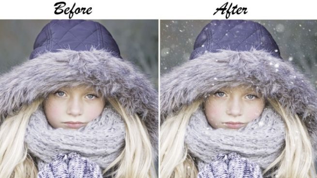 How to add a snow effect on a photo or collage | Free Online App